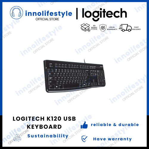 LOGITECH K120 USB CORDED KEYBOARD (3Y WARRANTY) | Shopee Singapore