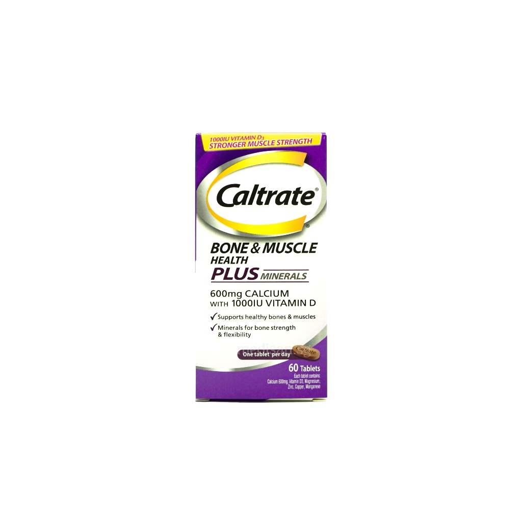 Caltrate Bone & Muscle Health Plus 600mg + Vit D 60’s | Shopee Singapore