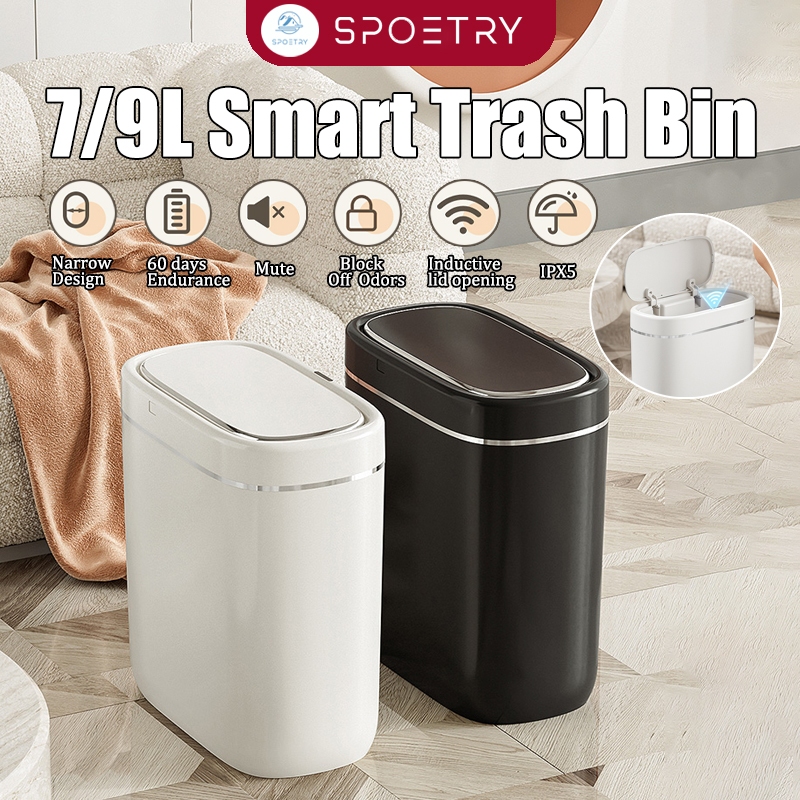 7/9L Smart Sensor Dust Bin Smart Waste Infrared Motion Intelligent ...