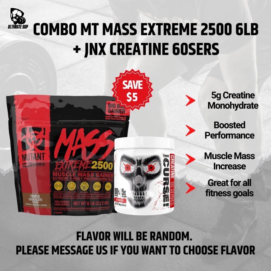 Mutant MASS EXTREME 2500, Muscle Mass Gainer, Whey Protein with high calories for extreme hard ...
