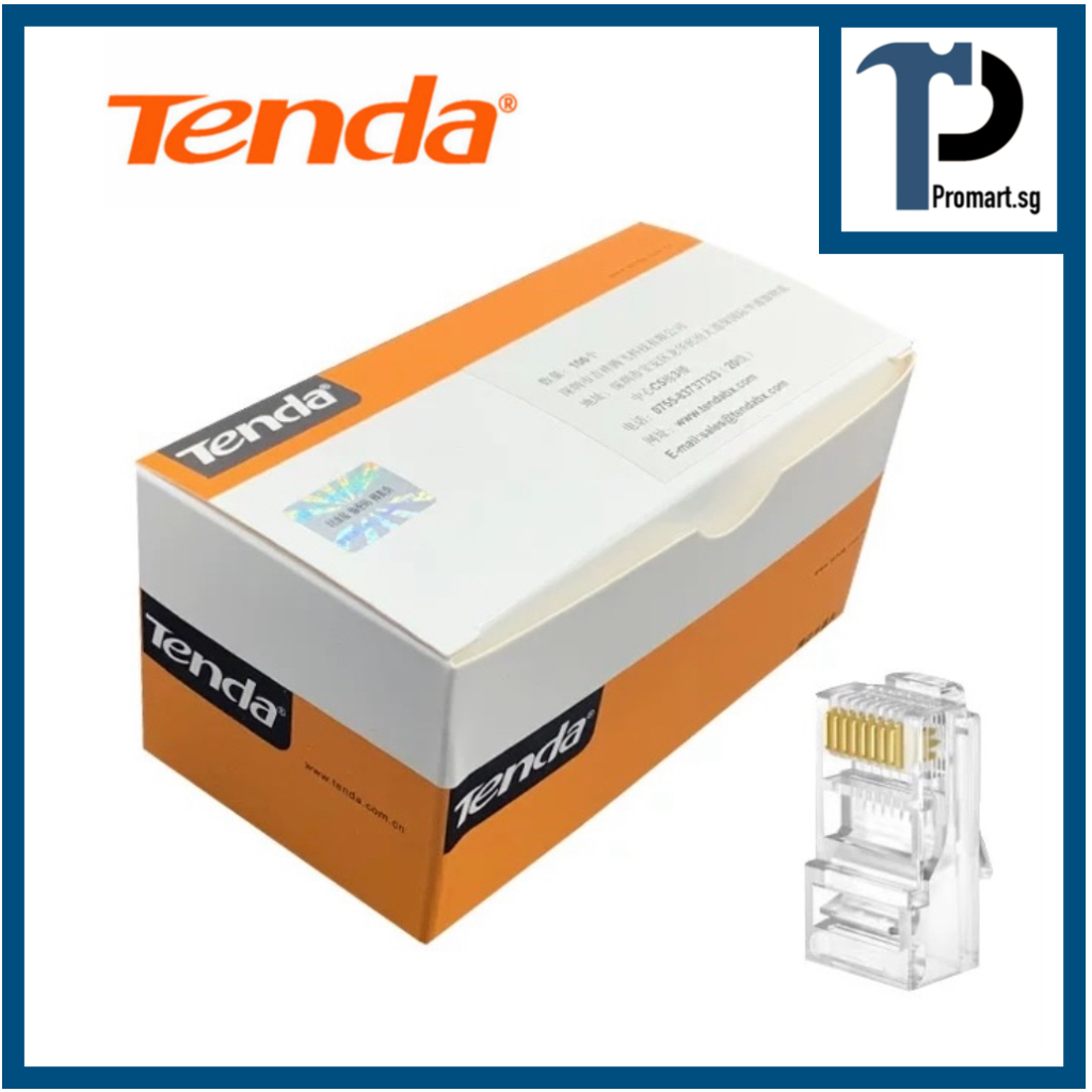 Tenda Cat 6 RJ45 Modular Plug Connectors ( 100 pcs / PKT ) | Shopee ...