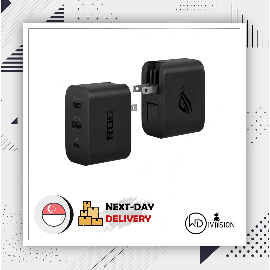 ASUS ROG Ally 65W Charger Dock - Supports HDMI 2.0 with USB Type-A and ...