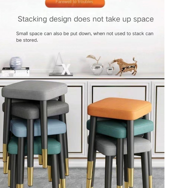 【Some Sg Stock】Dining Stool Stackable Stool Cushion Stool Stool Nordic ...