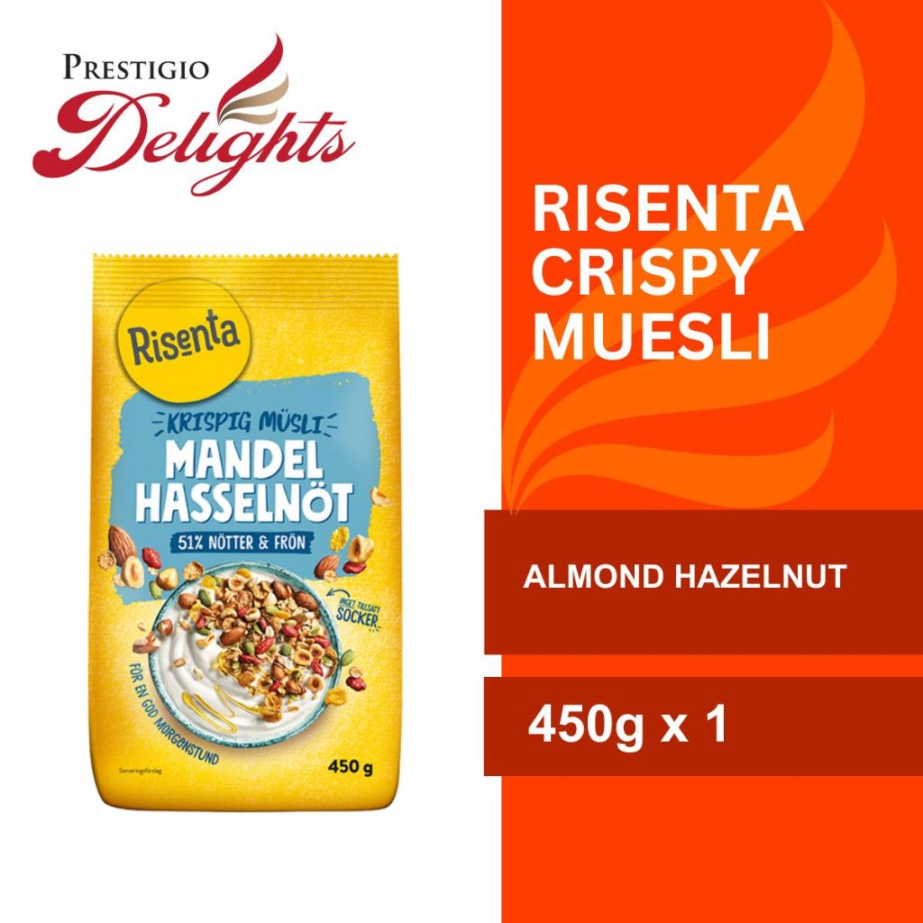 Risenta Crispy Muesli Almond Hazelnut 450g | Shopee Singapore