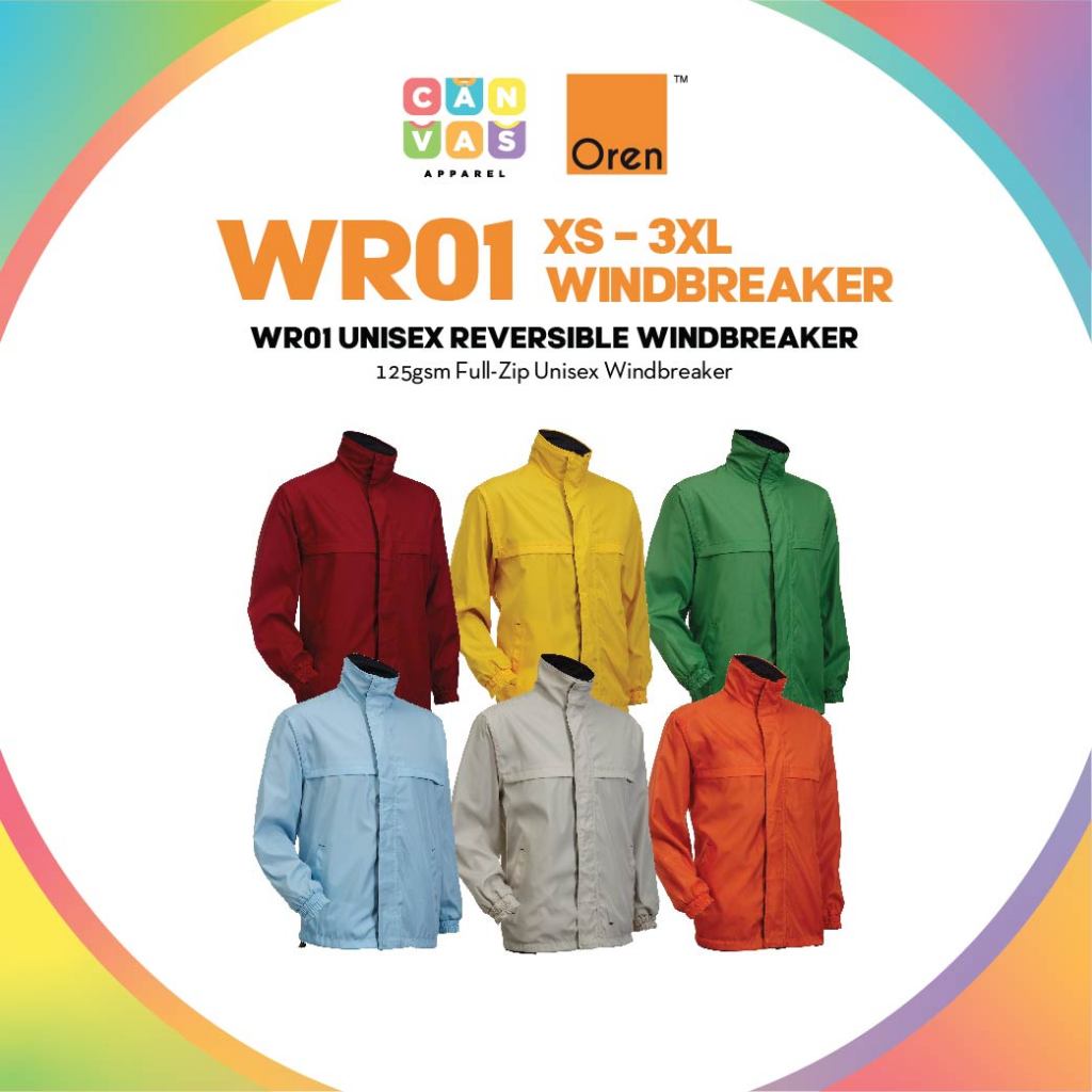 CANVAS x OREN SPORT Unisex Reversible Windbreaker Jacket - Yellow ...