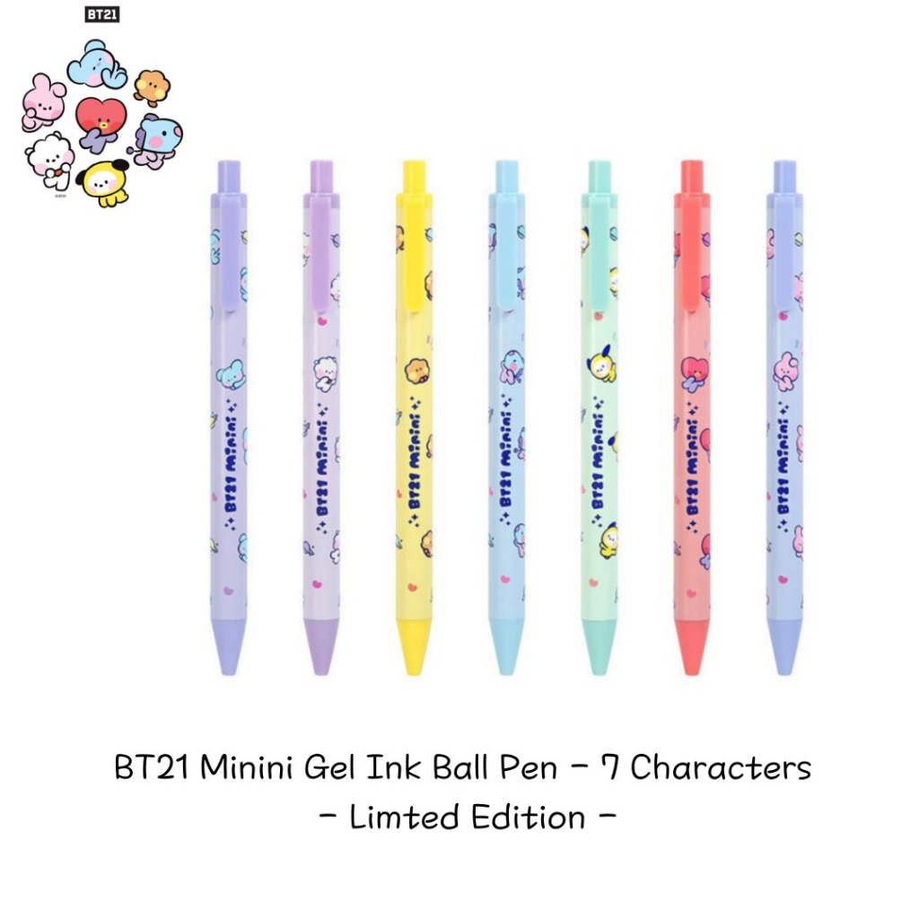 BT21 Minini Gel Ink Ball Pen - 7 Characters - Limted Edition - | Shopee ...