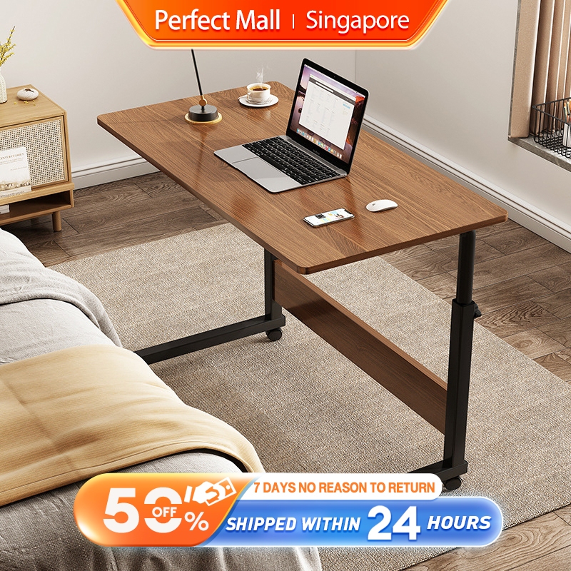 PM Adjustable Portable Standing Laptop Table Home Bed Side Table Wood ...
