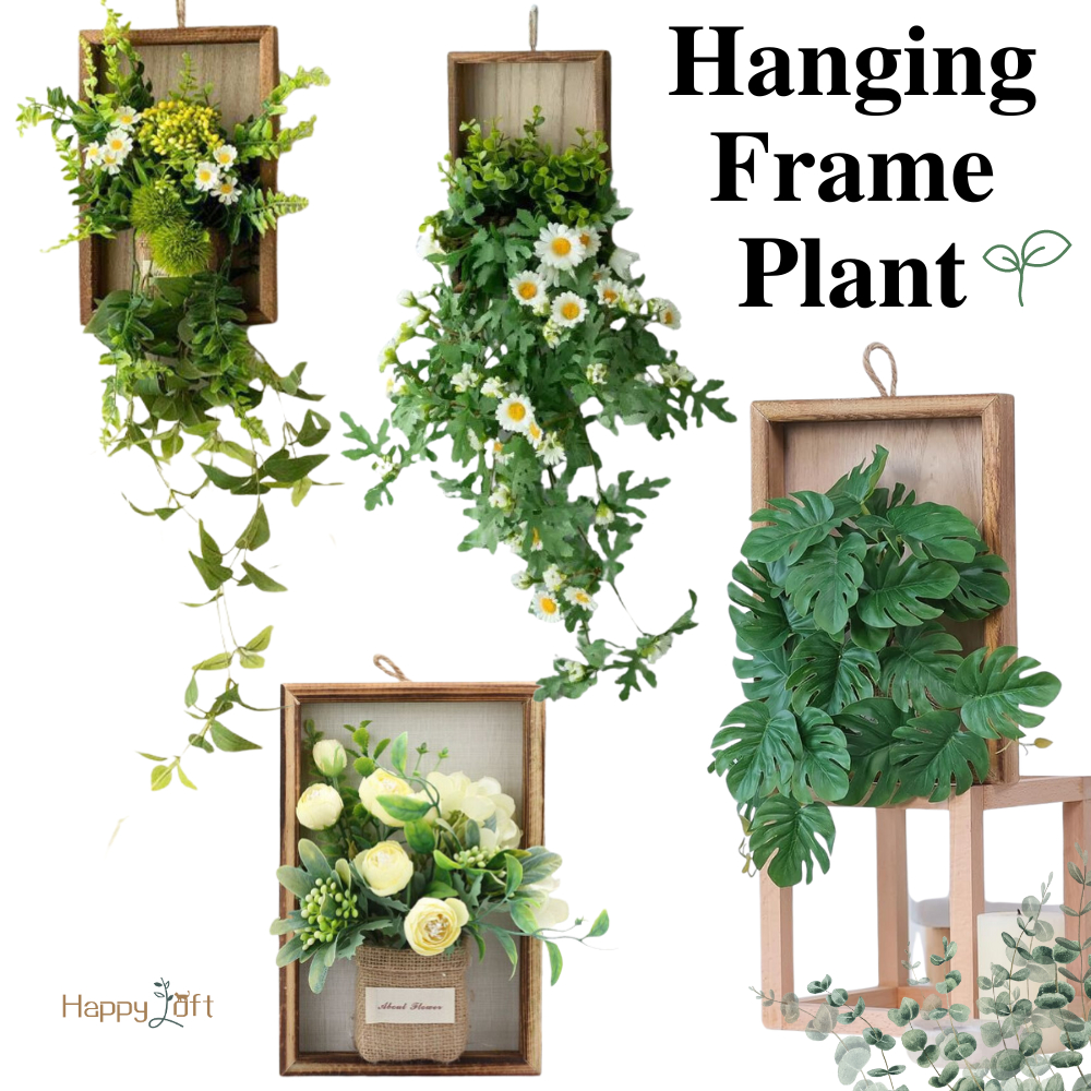 [SG SELLER] Artificial Plant Hanging Frame Fake Flower Plant Decoration ...