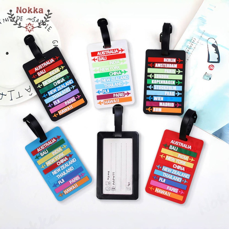 【SG】Creative PVC Luggage Tag Anti-Loss Travel Tag for Suitcase Bags ...