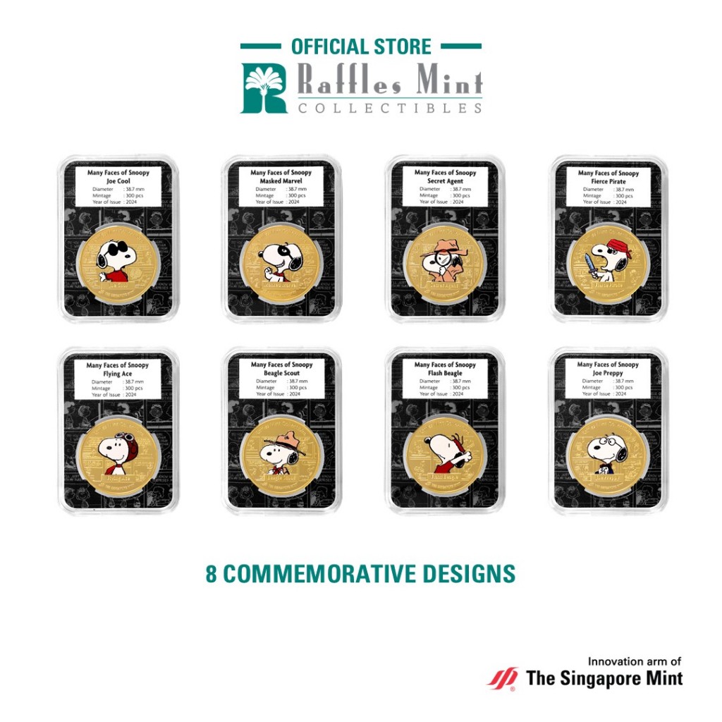 Peanuts Many Faces of Snoopy 24K Gold-Plated Commemorative Medallion ...