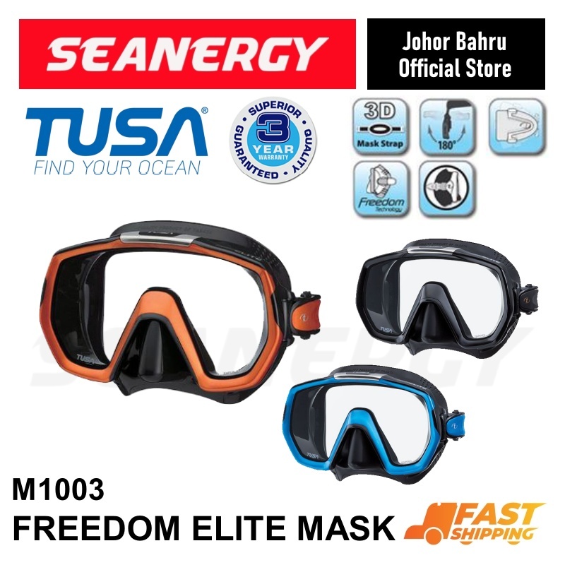 Tusa Freedom Elite Diving Mask M1003QB Snorkeling Scuba Diving | Shopee ...