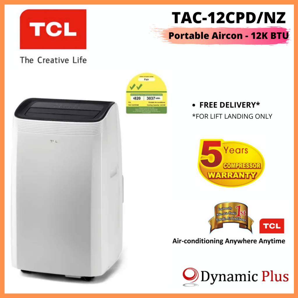 TCL TAC-12CPD/NZ Portable Air Conditioner (12,000BTU) | Shopee Singapore