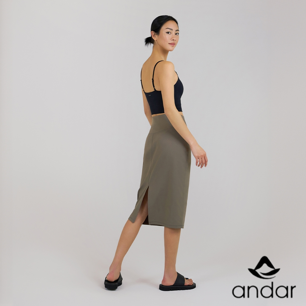 [ANDAR] AIR cooling Slim fit midi skirts (4COLOR) Women Clothes korea ...