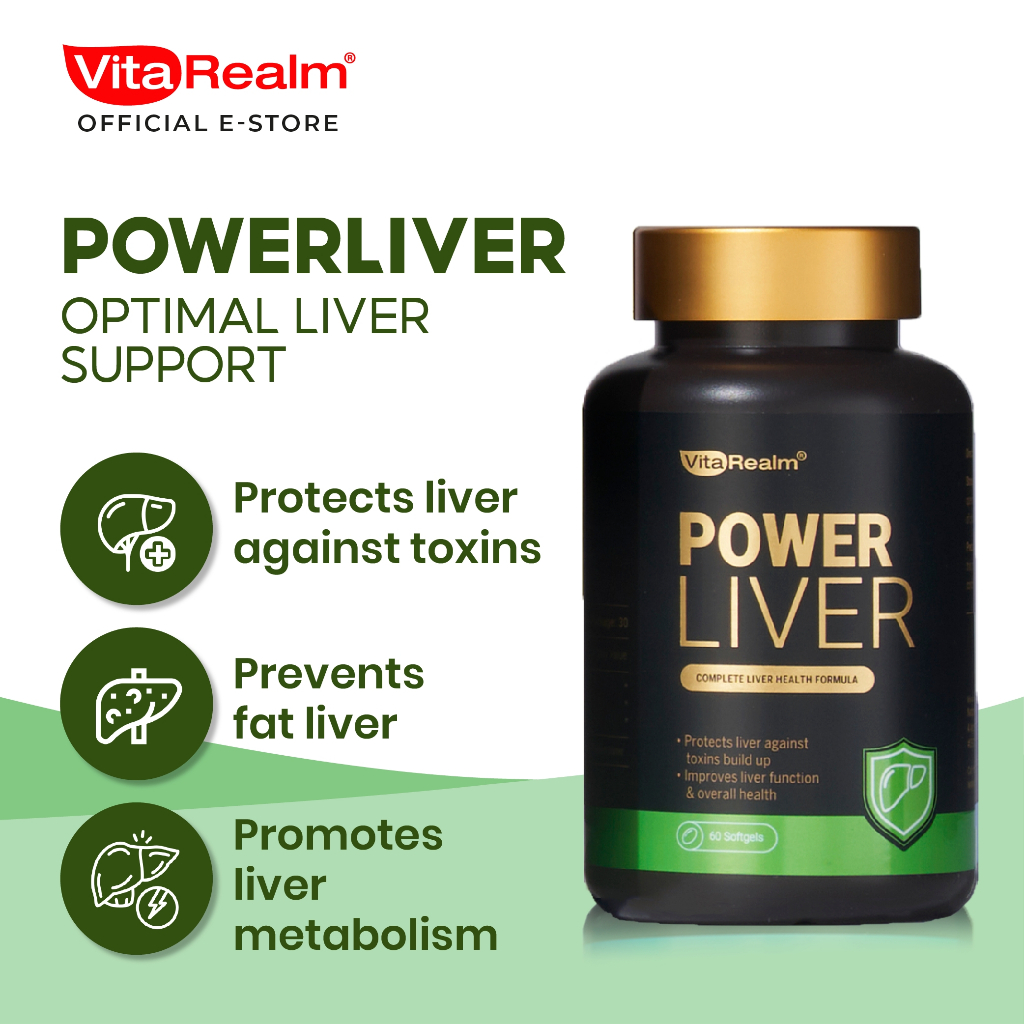VitaRealm PowerLiver 60 Softgels | Milk Thistle & Turmeric for Liver ...