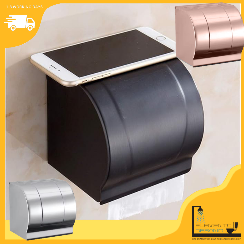 SG Local Seller/Ready Stock!! Wall Mount Toilet Paper Cover Aluminium ...