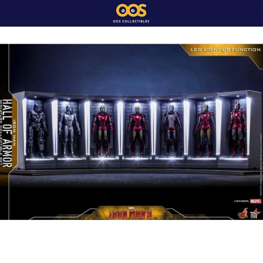 Hot Toys: Iron Man MK 1/2/3/4/5/6/7 Figurines with Mini Hall Of Armor ...