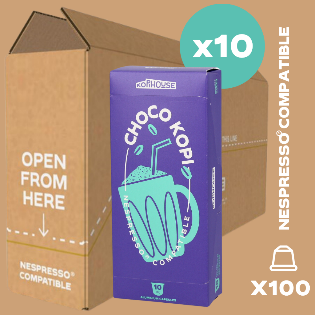 KopiHouse Choco Kopi Nespresso® Compatible Coffee Capsules (10 x 10 ...
