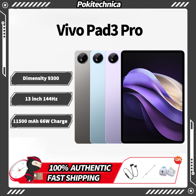Vivo Pad3 Pro Dimensity 9300 13 inch 144Hz 11500 mAh 66W Charge Vivo ...