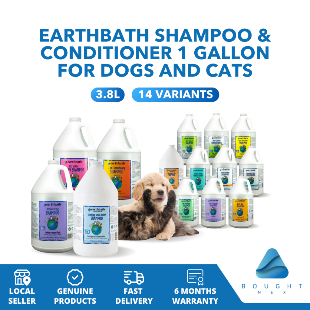 Earthbath Shampoo & Conditioner 1 Gallon for Dogs and Cats - Gentle ...