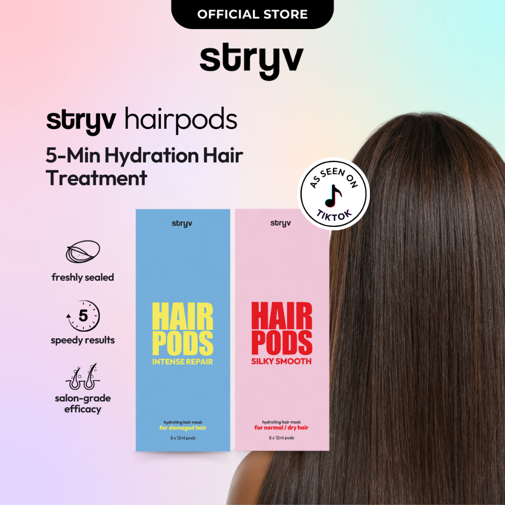 Stryv 5 Minute Miracle Mask Hair Pods | Pack of 8x12ml | Intense Repair ...