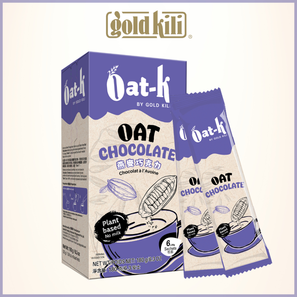 Gold Kili Oat Chocolate / Oat-K Healthier Choice Instant Oat | Shopee ...