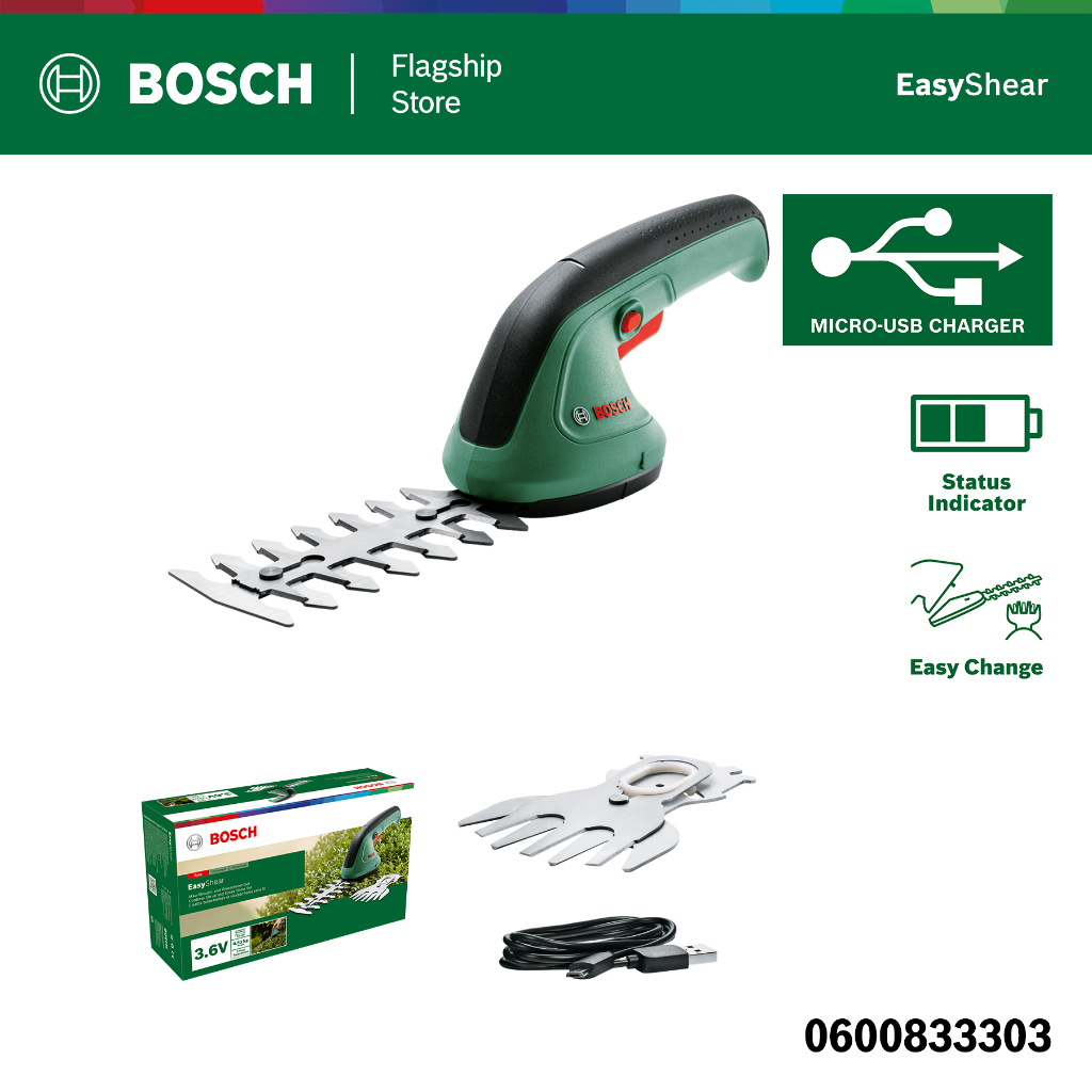BOSCH Easy Shear - Cordless Shrub Shear | Shopee Singapore