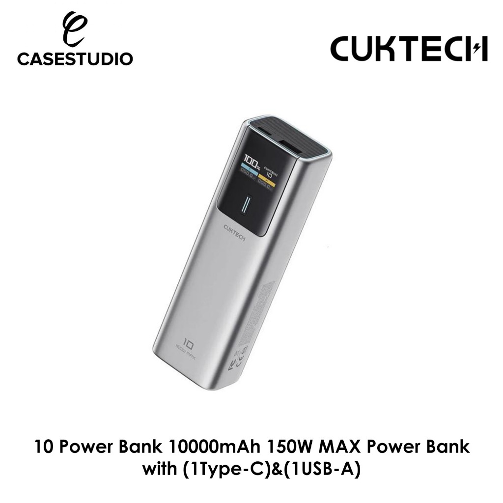 Cuktech 10 Power Bank 10000mAh 150W MAX Power Bank with (1Type-C)&(1USB ...
