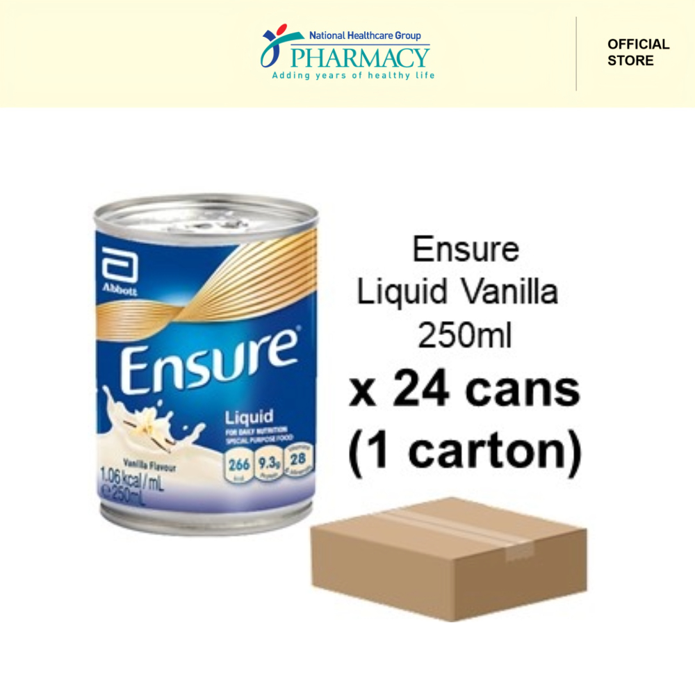 Ensure Liquid Vanilla 250ml x 24 cans (Expiry Date: Jan 2026) | Shopee ...