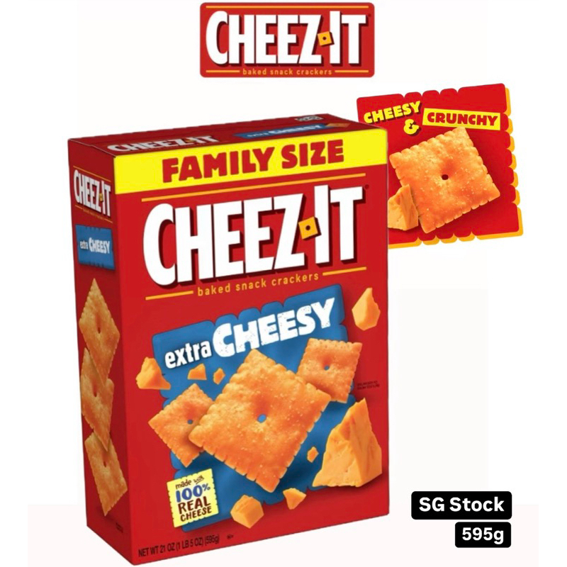 [SG STOCK] Cheez-it EXTRA CHEESY Family Size 21 oz 595g Cheez-It Cheese ...