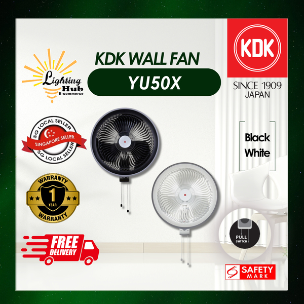KDK Wall Fan YU50X 20” / 3 Speed No remote / Alluminium Blade/ 1yr ...