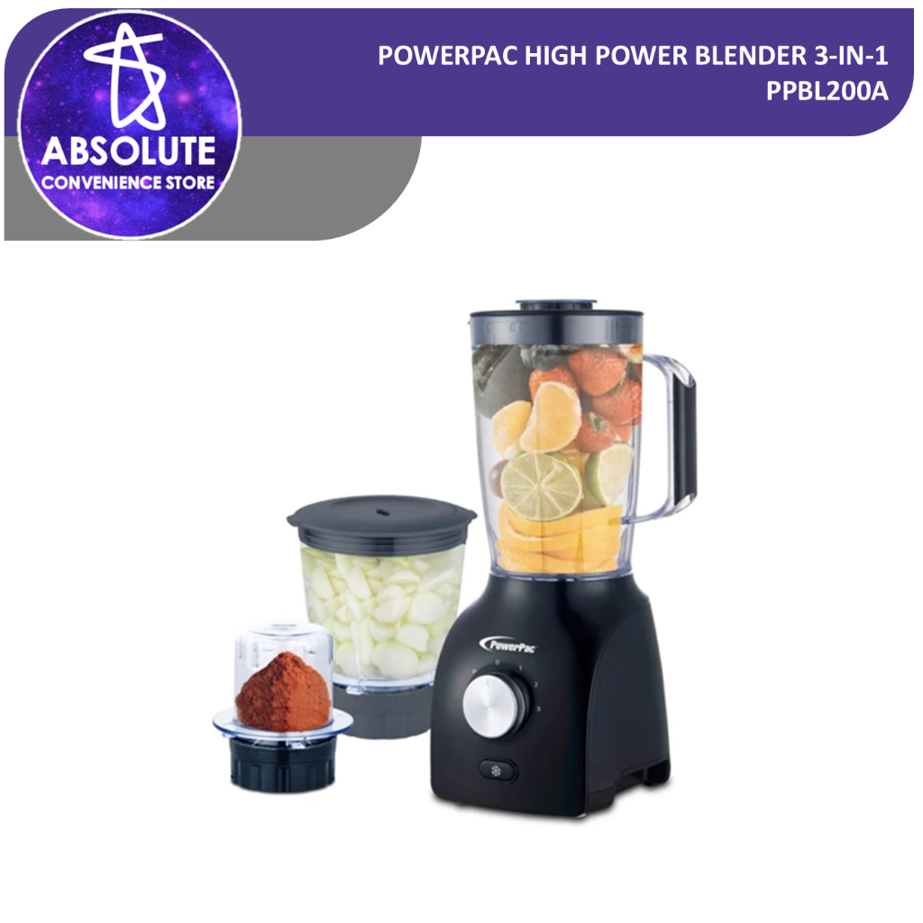 PowerPac High Power Blender, 3 IN 1 Multi-functional Blender with Dry ...