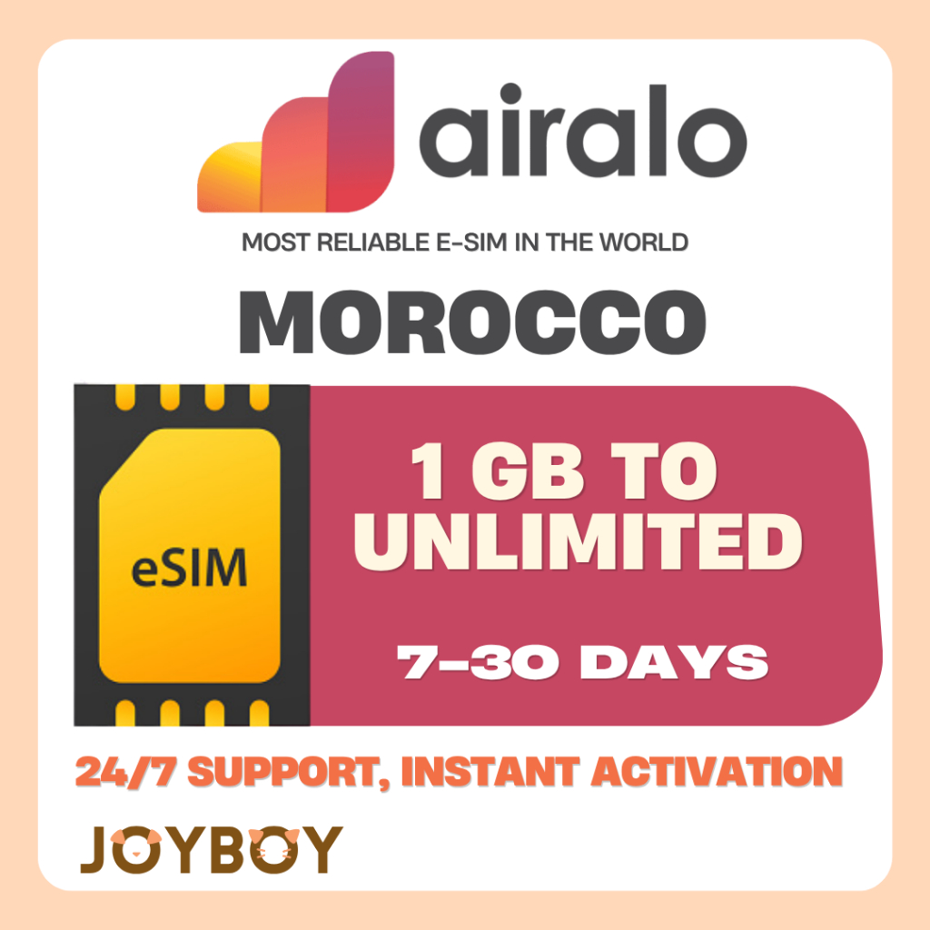 🇸🇬[SG SELLER]🇸🇬 Airalo eSIM – UNLIMITED MOROCCO DATA | 100% Digital SIM ...