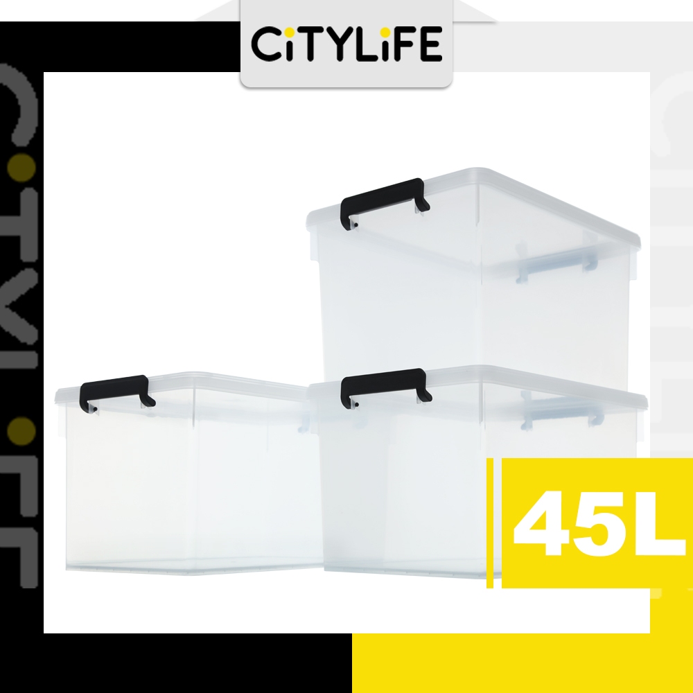 Citylife 45L Multi-Purpose PIATTO Stackable Storage Container Box W/O ...