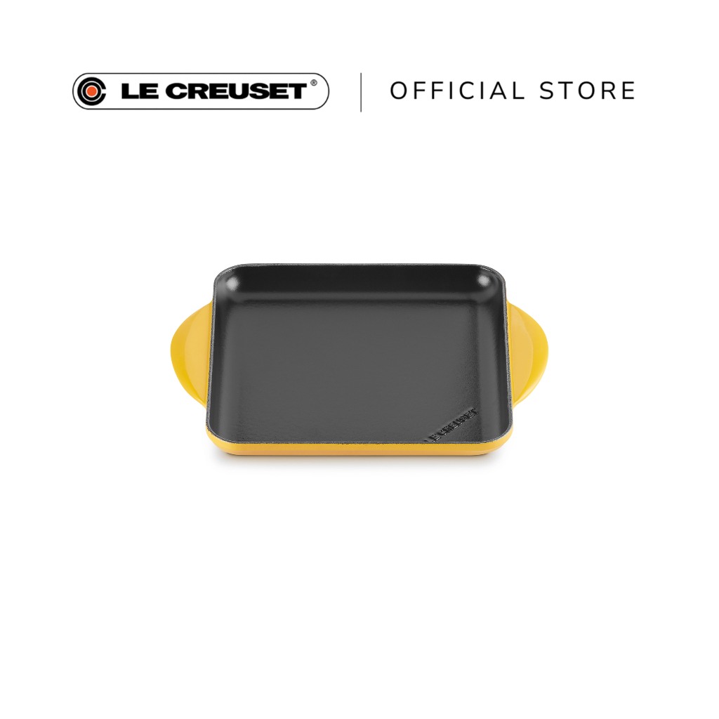 Le Creuset Cast Iron Square Griddle 24cm (Nectar/Sea Salt) | Shopee ...