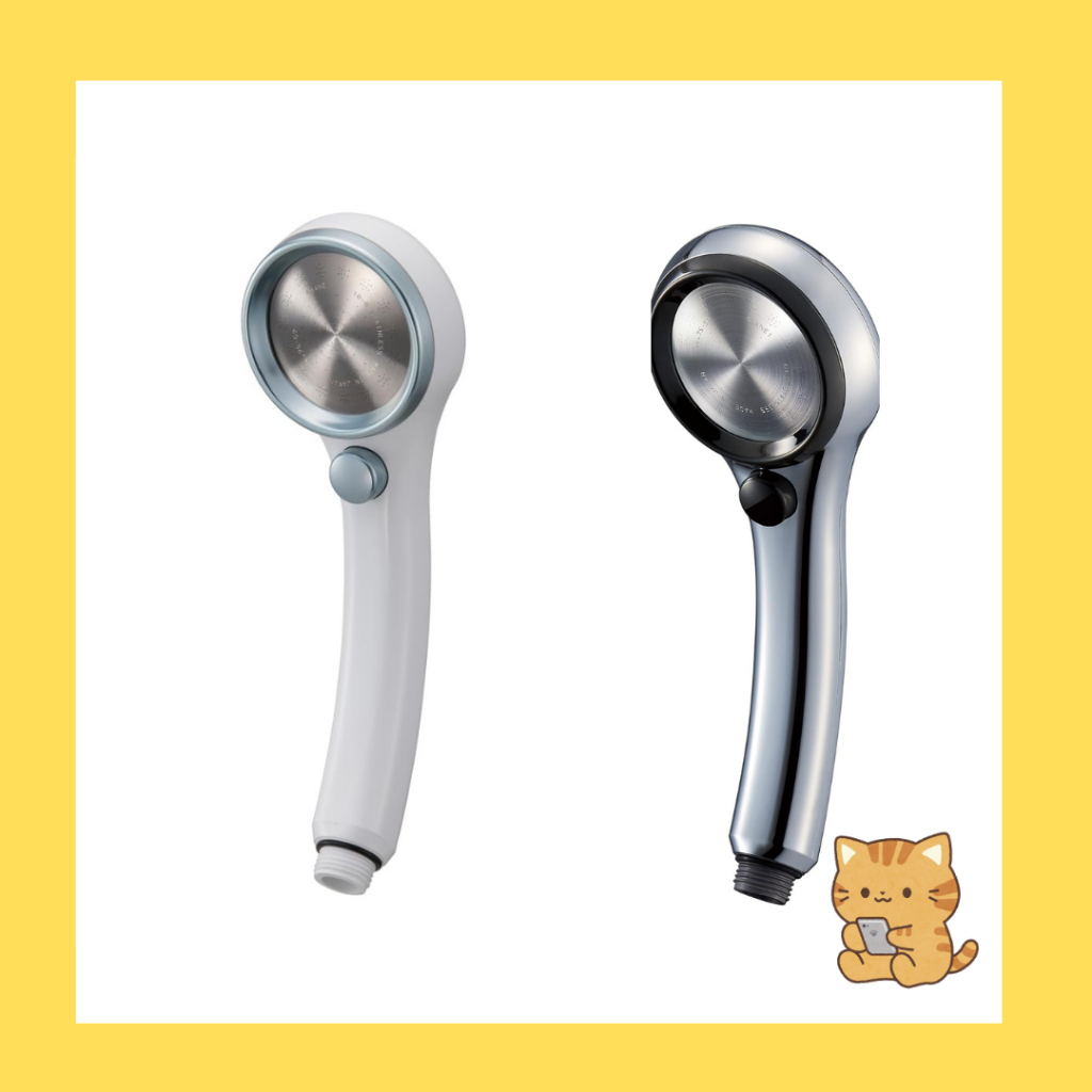 SANEI FB Shower Head Rainy Metallic Ultra Fine Bubble, Ultra Fine Water Flow, Hand Stop, Water ...