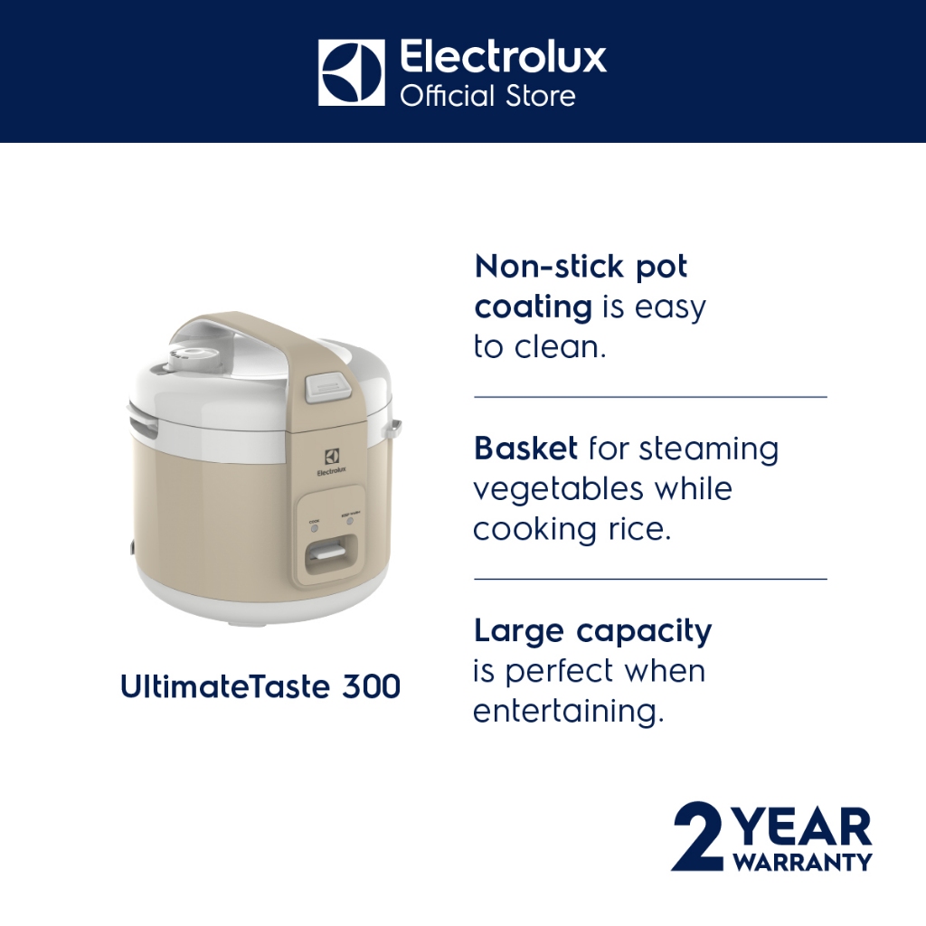 Electrolux E4RC1-350B 1.8L Rice Cooker with 2 Years Warranty | Shopee ...
