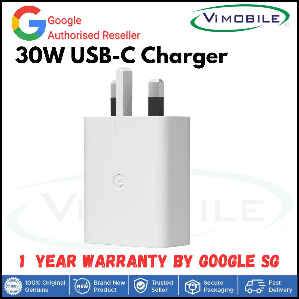 Google 30W USB-C Charger (Without Cable) | 1 year warranty by Google SG ...