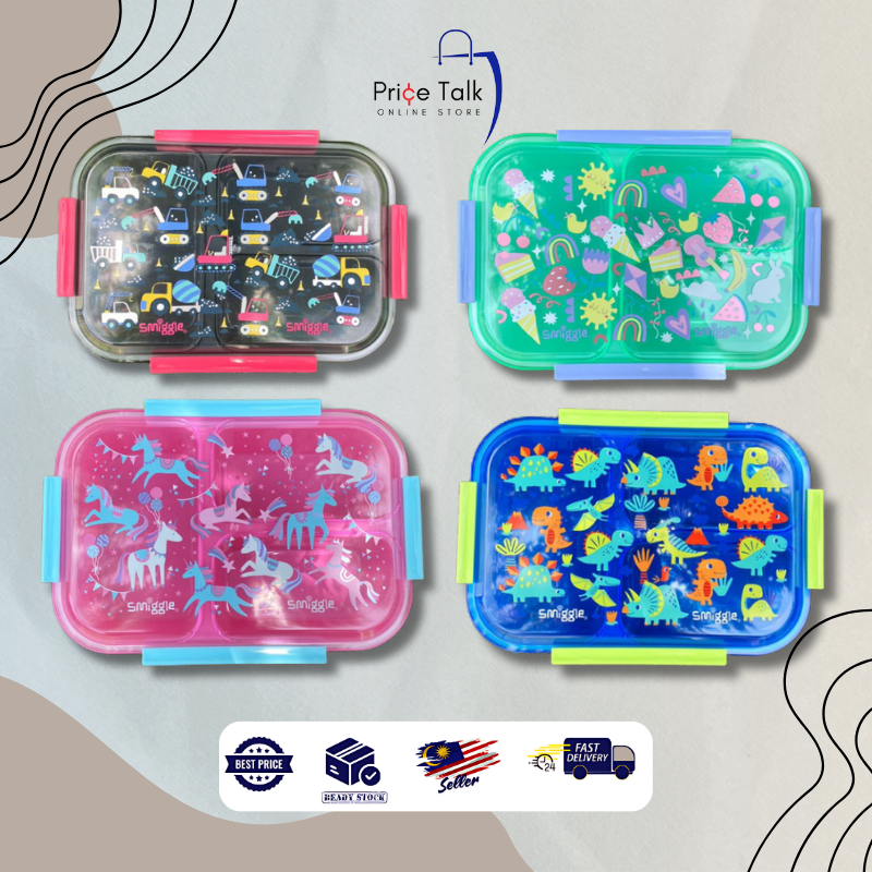Smiggle Bento Lunch Box School Students BPA Free Fruit Box Tupperware ...