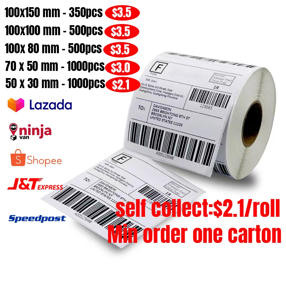 SG wholesale Waterproof Thermal Label Roll Printing Paper for Thermal ...