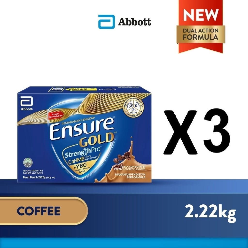 ENSURE GOLD VANILLA/WHEAT/ COFFEE / ALMOND 800g/ SACHETS / BIB 2.22kg ...