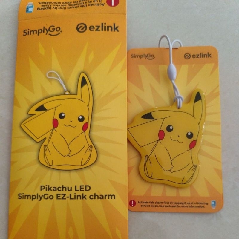 Pikachu LED Ezlink Charm (cheeks will light up when tapped) | Shopee ...