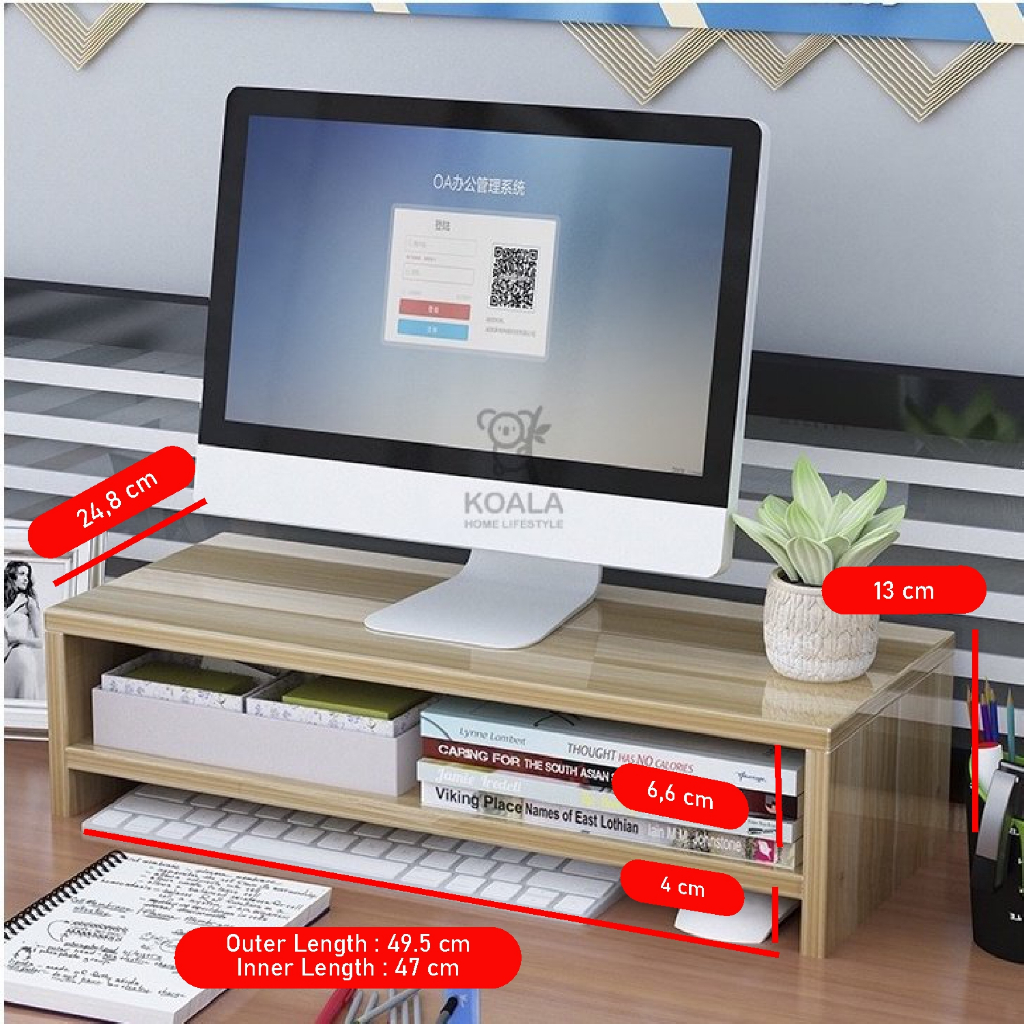 🇸🇬Lucky Home🔥Monitor Stand Monitor Riser/Wooden Ergonomic Laptop Stand ...