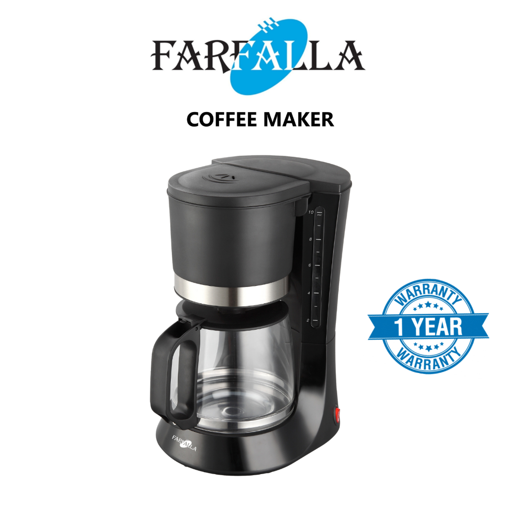 Farfalla FCM-6636 1.2L Coffee Maker | 10-Cup Drip Coffee Maker with Anti-Drip Function | Shopee ...