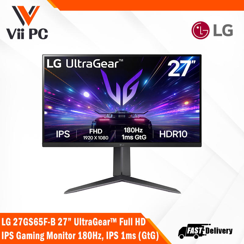 LG 27GS65F-B 27”Inch UltraGear™ Full HD IPS Gaming Monitor 180Hz, IPS ...