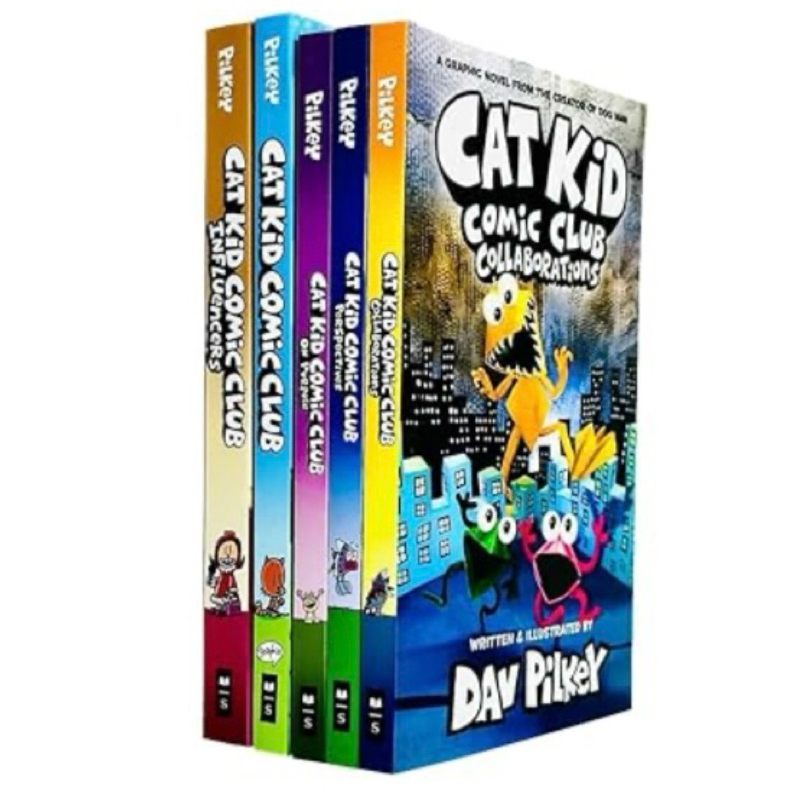 Cat Kid Comic Club 5 books set (hardcover glossy paper) | Shopee Singapore