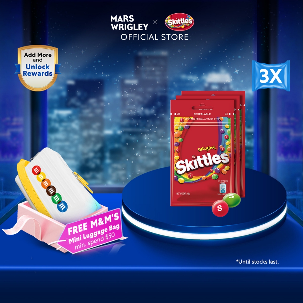 Skittles Original Bundle 45g x 3 Candy / Fruity / Snacks | Shopee Singapore
