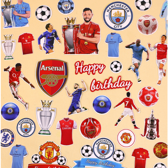 Man U Arsenal Man City Manchester United Soccer Cake topper Chelsea ...