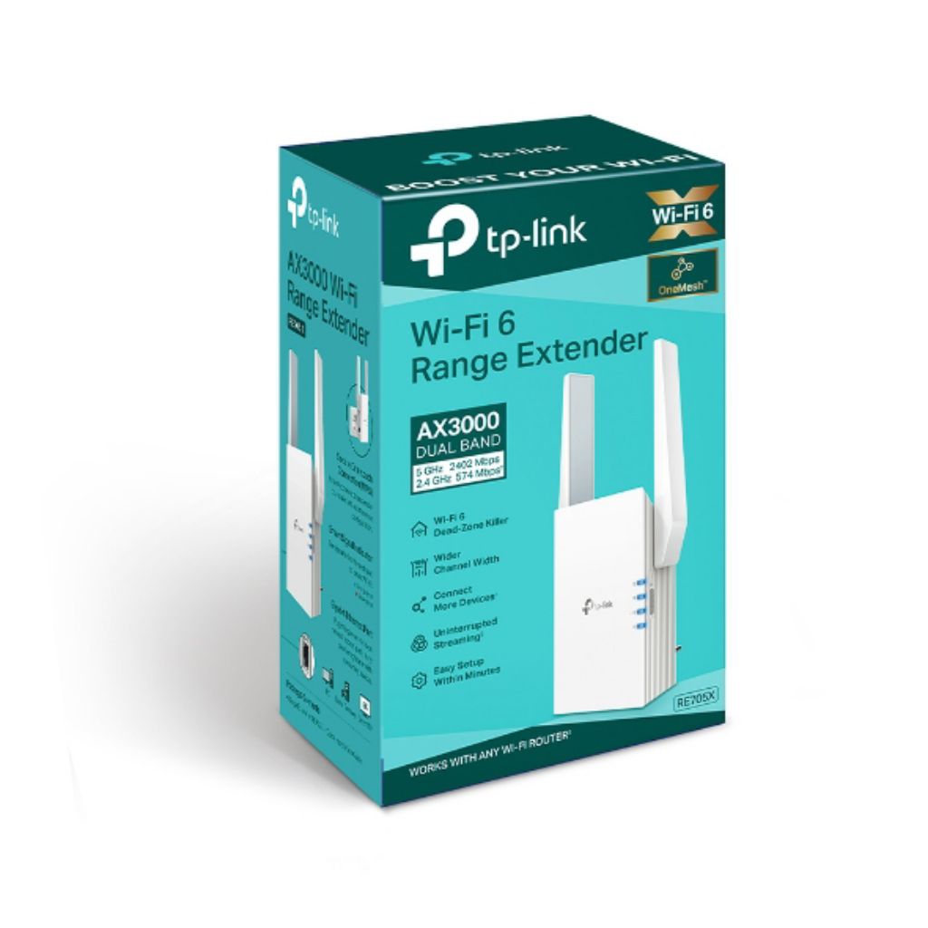 TP-LINK RE705X AX3000 Dual Band MU-MIMO OFDMA Mesh WiFi 6 Range ...