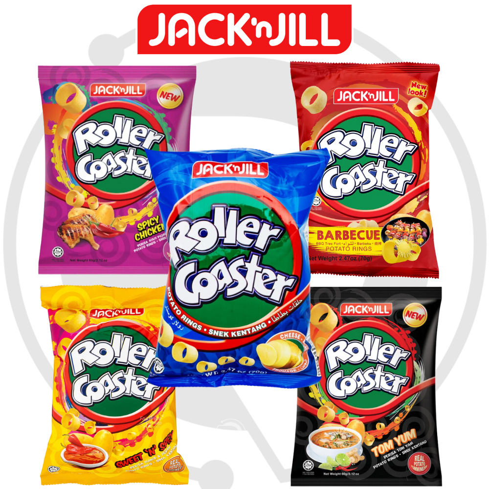 Jack N' Jill Roller Coaster Potato Rings (70g) (BBQ/Cheese/Spicy ...
