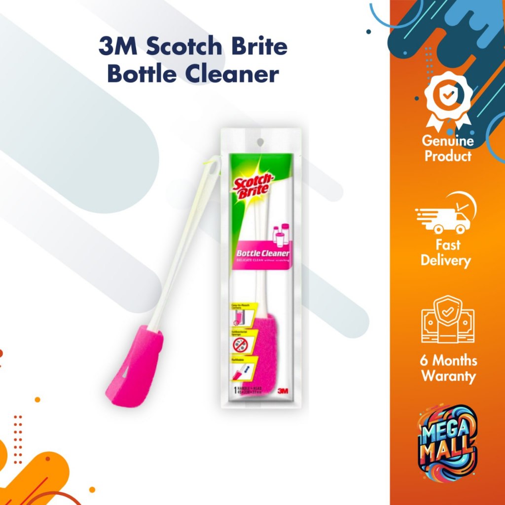 3M Scotch Brite DBC-01 Bottle Cleaner Non-Scratch Detachable Head ...
